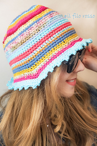 Ravelry: Bucket Hat "TRUE COLORS" pattern by Mirka Rallo IL FILO ROSSO