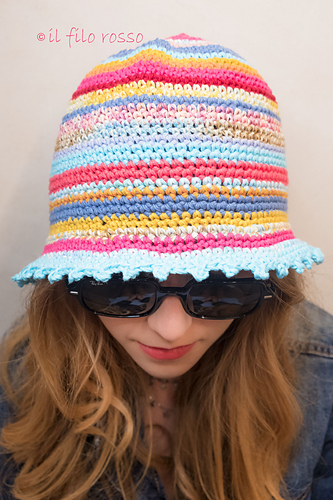 Ravelry: Bucket Hat "TRUE COLORS" pattern by Mirka Rallo IL FILO ROSSO