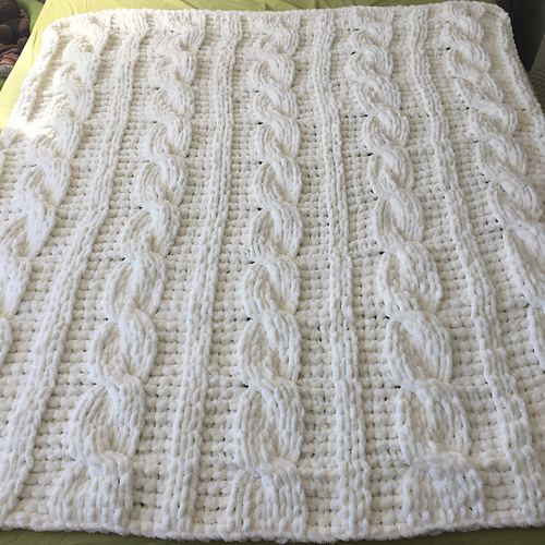 Ravelry: Classically Cabled Throw pattern by Quayln Stark