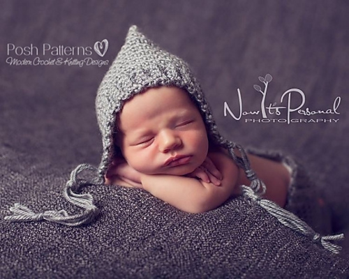 Ravelry: Ribbed Bonnet Pixie Hat 334 pattern by Posh Patterns
