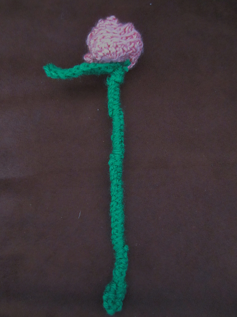 Ravelry: Simple and Beautiful Rose with Stem pattern by Maggie McGhee