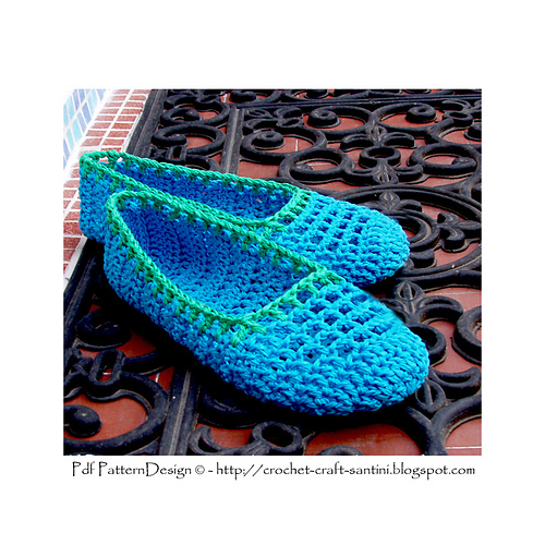 Ravelry: BLUE FILET NETTING Home Shoes pattern by Sophie and Me-Ingunn ...