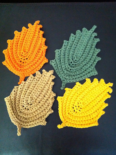 Ravelry: Autumn Leaves Dish/Wash Cloth or Hot Pad pattern by Elizabeth ...