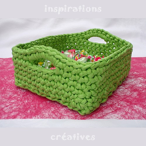 Ravelry: Zpagetti Square Basket pattern by Sylvie Sirugue