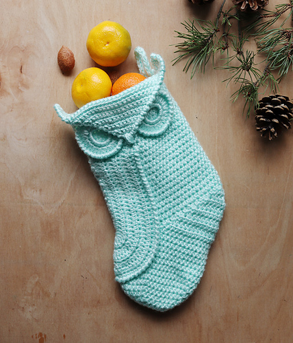Ravelry: Athena Owl Stocking pattern by Irene Strange
