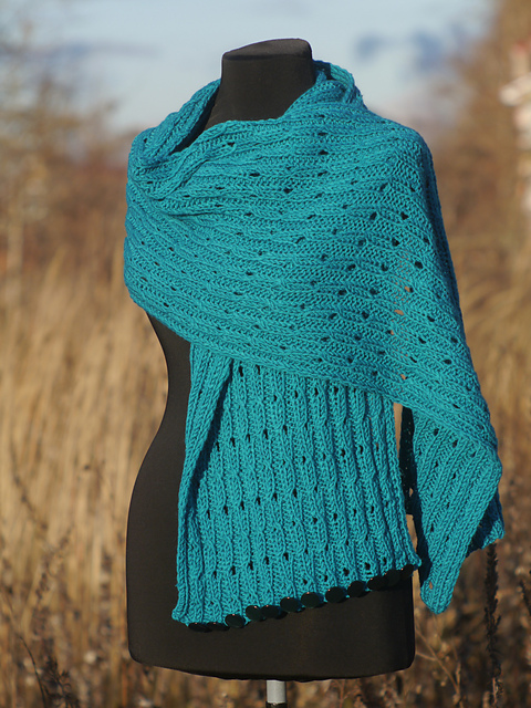 Ravelry: irinairins' Rib Lace Scarf/Cowl