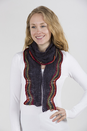 Ravelry: Indigo Crescent Scarf pattern by Iris Schreier