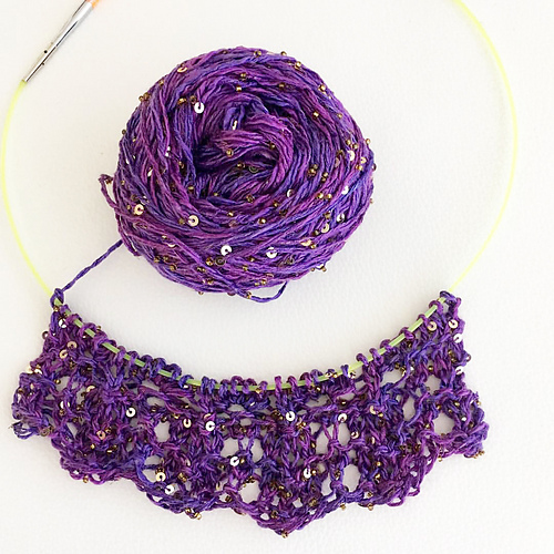 Ravelry: Jeweled Neckwarmer pattern by Iris Schreier