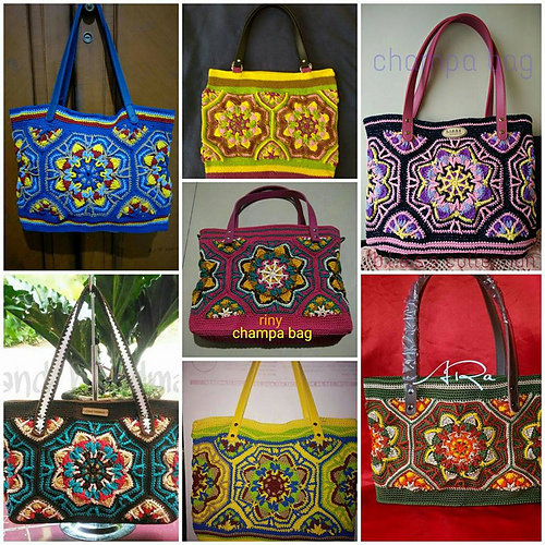 Ravelry: Champa Tote Bag pattern by Irana Shintarani