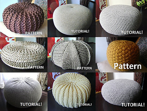 Ravelry: eBook 9 Poufs - patterns