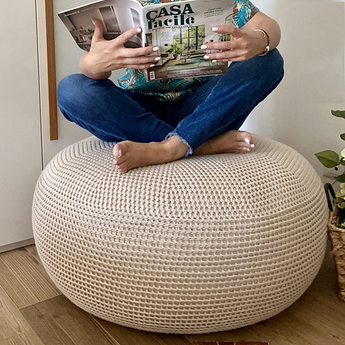 Ravelry: Super Chunky Giant Pouf pattern by isWoolish