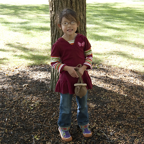 Ravelry: Little Miss's Acorn Pouch pattern by Karla Fitch