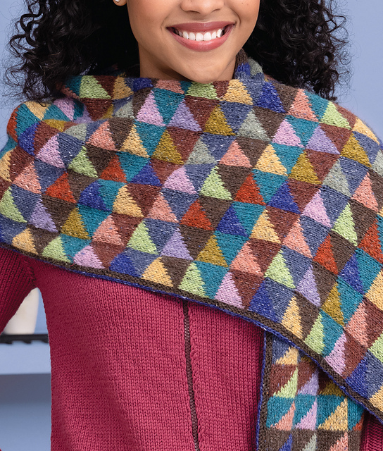 Ravelry: Colorful Curtains Scarf pattern by Kaffe Fassett