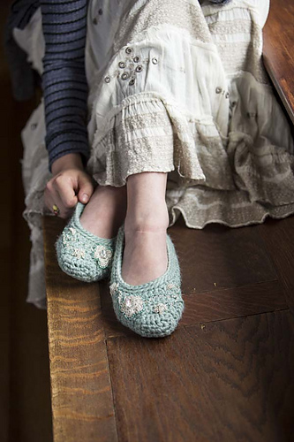 Ravelry: Glass-Beaded Slippers pattern by Brenda K. B. Anderson