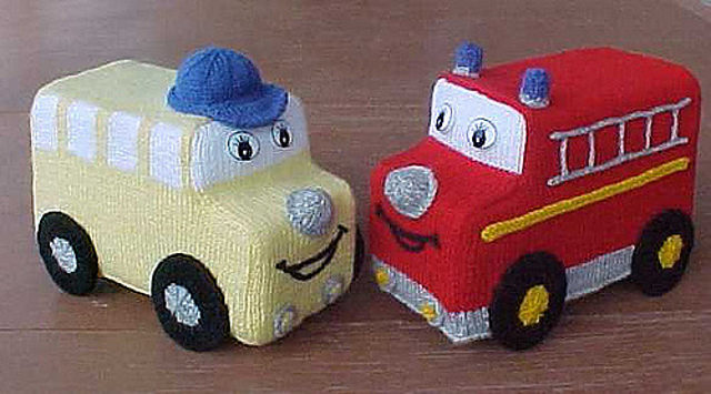 Ravelry: School Bus & Fire Truck pattern by Jean Woods
