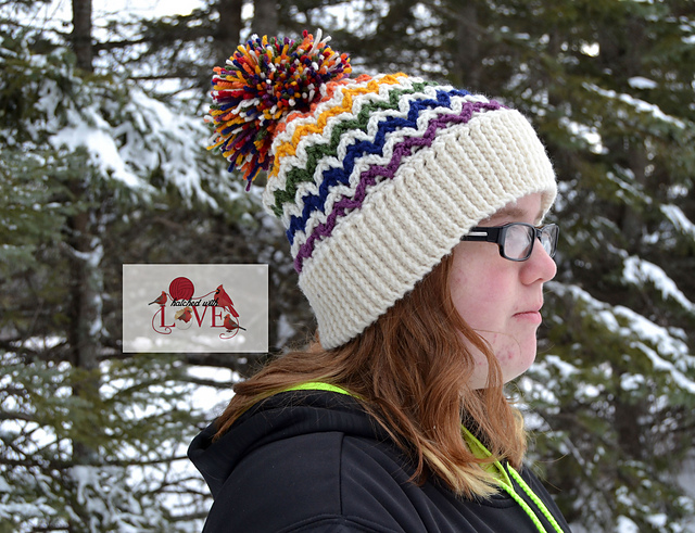 Ravelry: Chevron Illusion Hat pattern by Jennifer Hatch