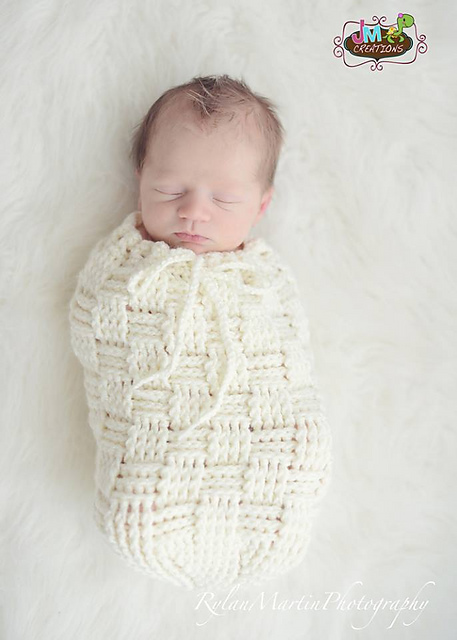 Ravelry: Basket Weave Cocoon, Swaddle Sack, or Bowl pattern by Crochet ...