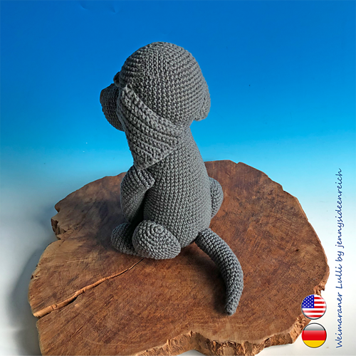 Ravelry: Weimaraner, Viszla, Amigurumi pattern by Jenny Dammann