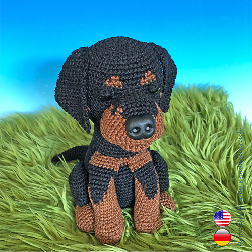 Ravelry: Amigurumi Rottweiler Rosi pattern by Jenny Dammann