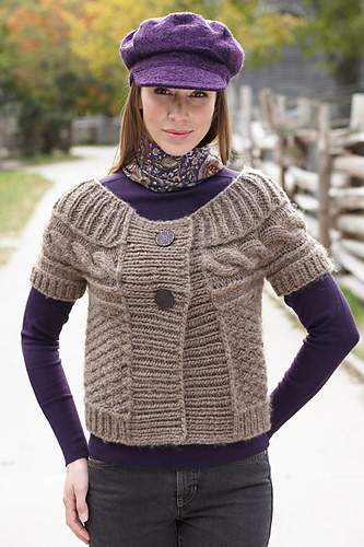 Ravelry: Cable Yoke Sweater pattern by Bernat Design Studio