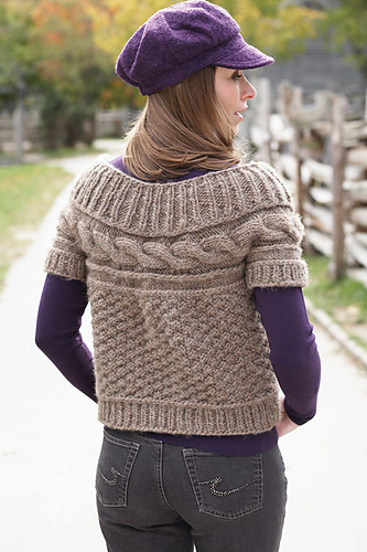 Ravelry: Cable Yoke Sweater pattern by Bernat Design Studio