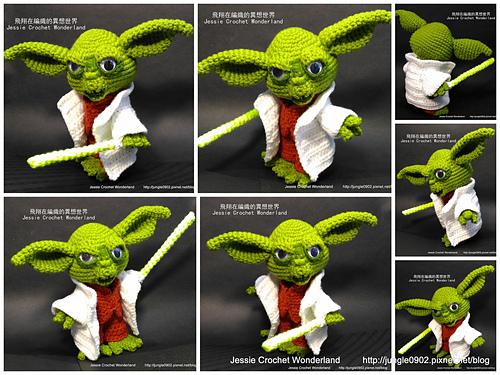 Ravelry: Master Yoda with Lightsaber pattern by Jessie Lin