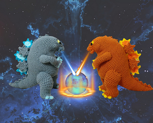 Ravelry: Godzilla Couple pattern by Jessie Lin