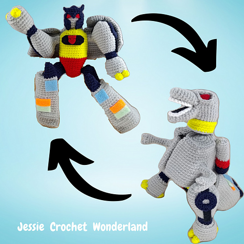 Ravelry: Transformers Dinobot Grimlock pattern by Jessie Lin