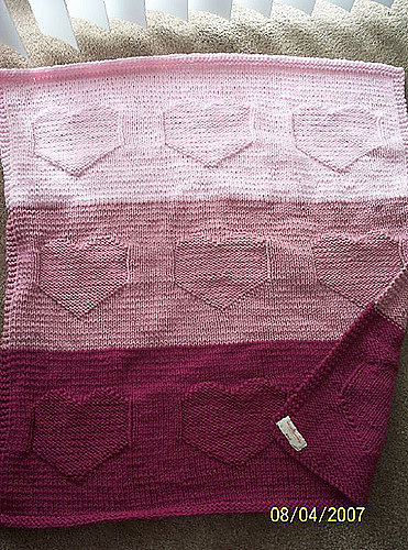 Ravelry: Embossed Heart Blanket pattern by Kristin Spurkland