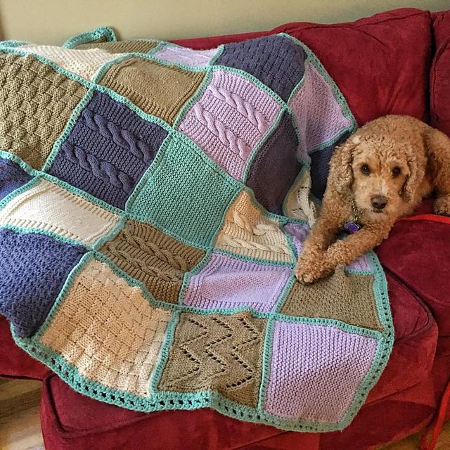 Ravelry: Janet's Learn to Knit Sampler Throw pattern by Janet Florez