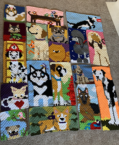 Ravelry: Dogghan C2C Blanket pattern by Ink & Stitches