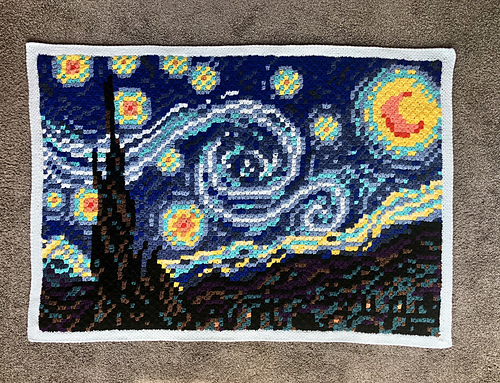 Ravelry: Starry Night C2C Blanket pattern by Jill Helfrich