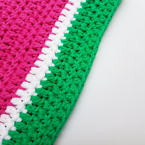Ravelry: Watermelon Half Circle Rug pattern by Little Fox Nerdy Knits