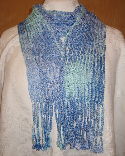 Ravelry: Chain Scarf with Crochet Fringe pattern by Elaine Phillips