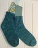 Ravelry: jlanier2001's Teal Mock Cable Socks