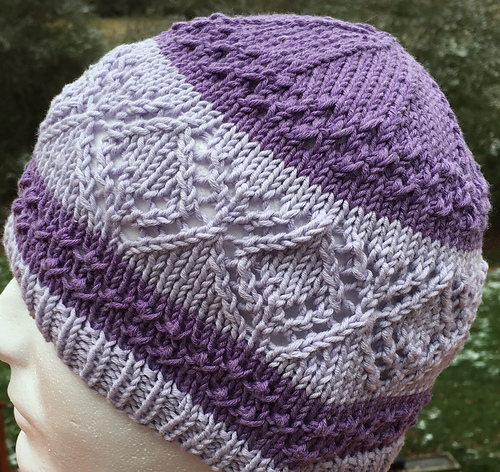 Ravelry: Hat #19 Lace Diamonds pattern by J.G. Miller