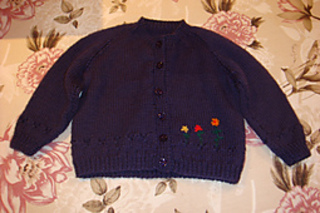 Ravelry: joanm's Navy baby cardigan