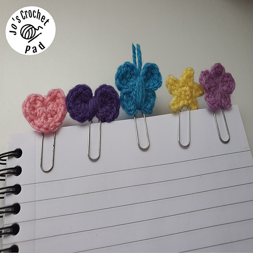 Ravelry: Paperclip Toppers | Bookmarks pattern by Jo Jones