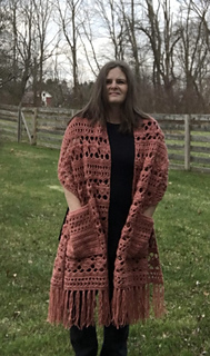 Ravelry: Diamond Arches Pocket Shawl pattern by Jo's Crafty Hook