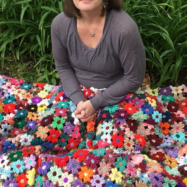 Ravelry: Mae's Flower Garden Afghan pattern by Jo's Crafty Hook