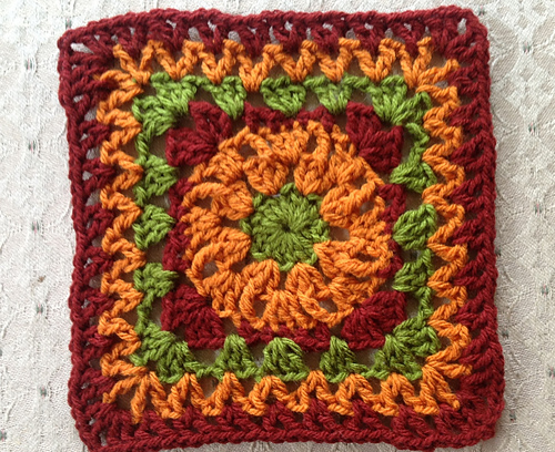 Ravelry: Pumpkin Patch Square pattern by TKroCrafts