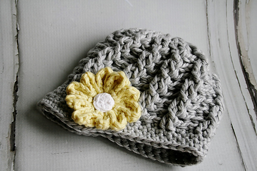 Ravelry: Cabled Newsboy Hat for Baby pattern by Ruby Webbs