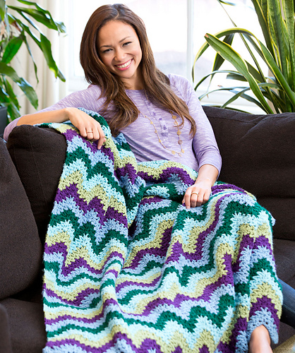 Ravelry: Splendid Ripple Throw pattern by Marianne Forrestal