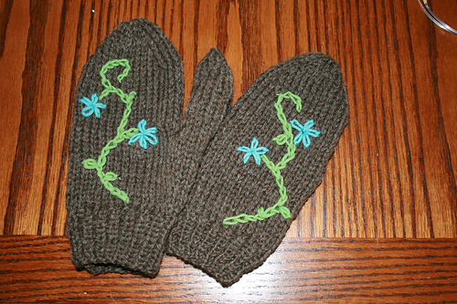 Ravelry: Embroidered Mittens pattern by Claire Crompton
