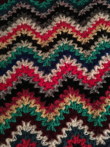 Ravelry: V-Stitch Ripple Afghan pattern by Kara Gunza