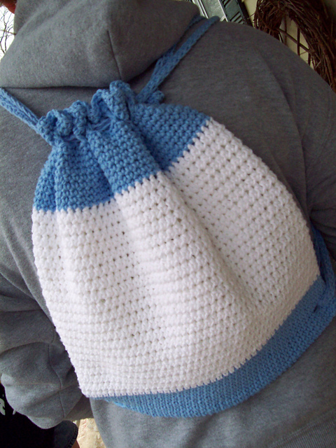 Ravelry: Cotton Crocheted Backpack pattern by Janet Spirik