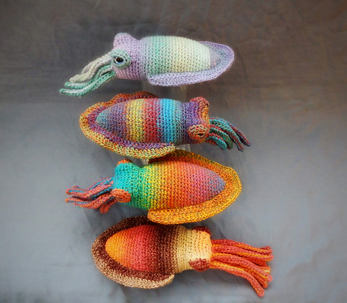 Ravelry: Rainbow Cuttlefish Softy pattern by Jennifer Starbird