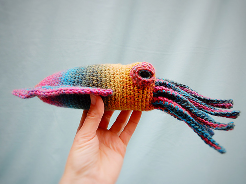 Ravelry: Rainbow Cuttlefish Softy pattern by Jennifer Starbird