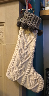 Ravelry: Cable Knit Christmas Stocking pattern by Judith Schur