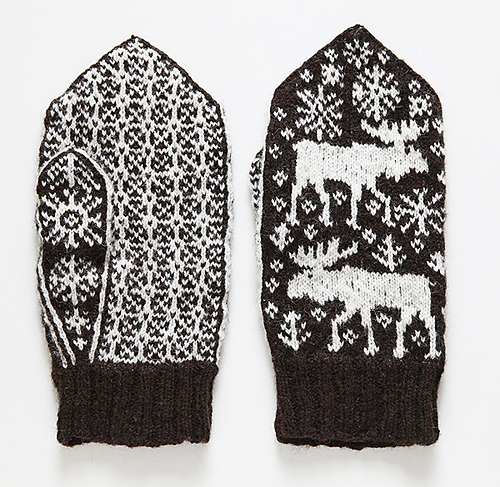 Ravelry: Marvellous Moose Mittens pattern by Judy Kavanagh